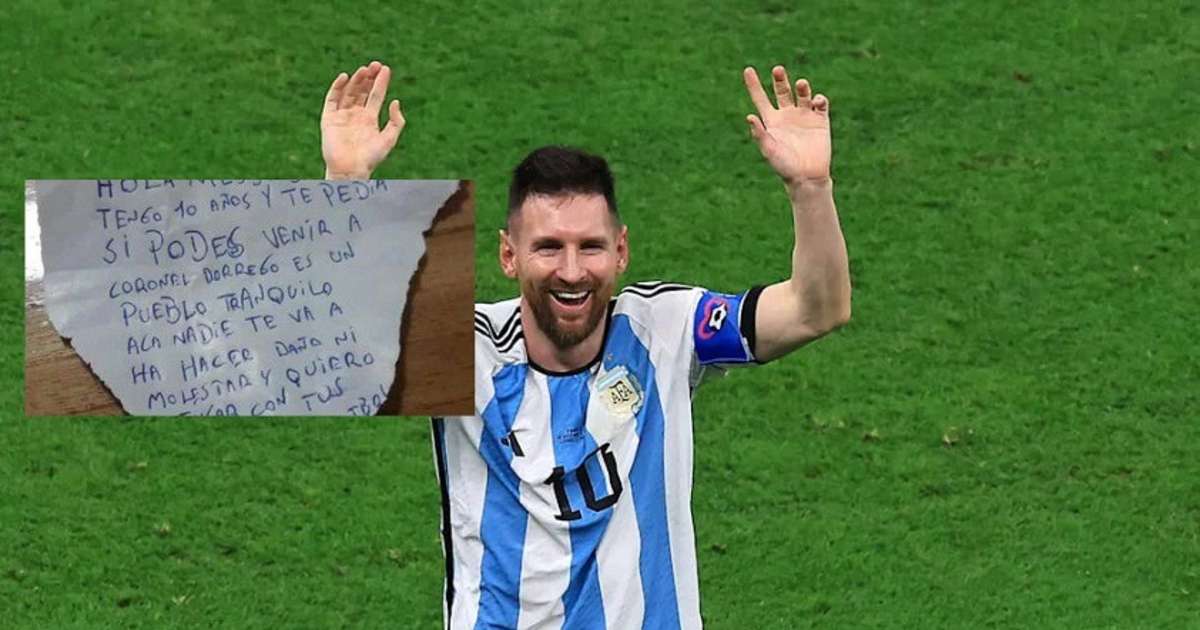 "Acá nadie te va a hacer daño", la emotiva carta de un niño invitando a Messi a su ciudad