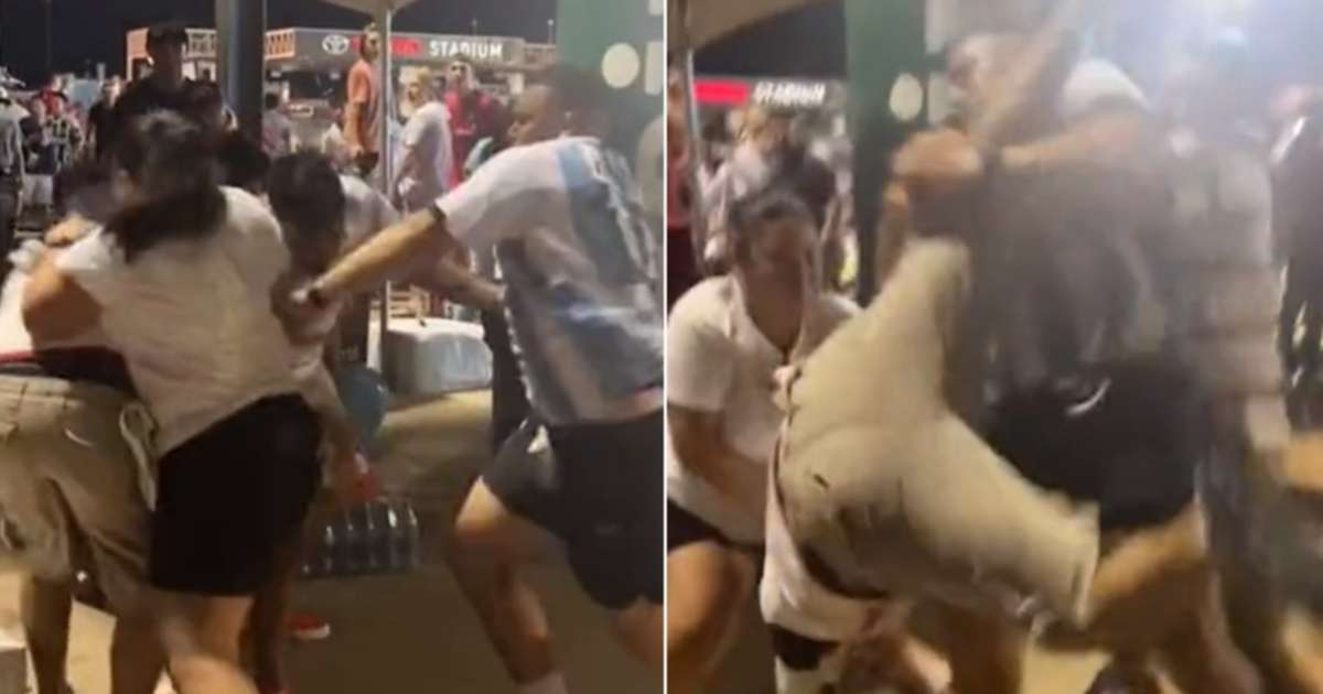 Un argentino fanático de Messi se agarró a trompadas con dos hinchas de Dallas