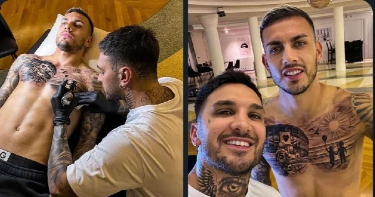 ¡Tremendo! Leandro Paredes se tatuó La Bombonera en el pecho