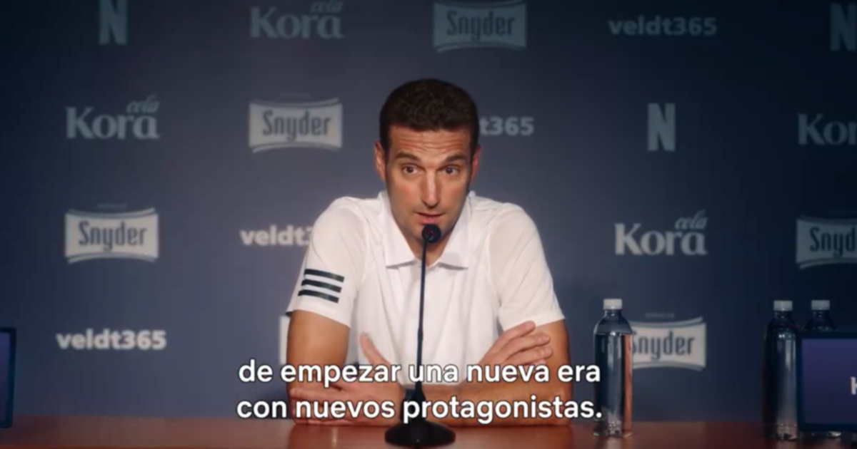 En modo actor, Scaloni presentó una película de Netflix